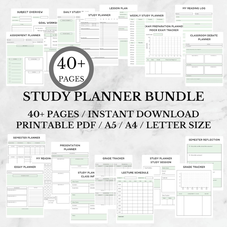 Student Planner Printable | College Student Planner | High School ...