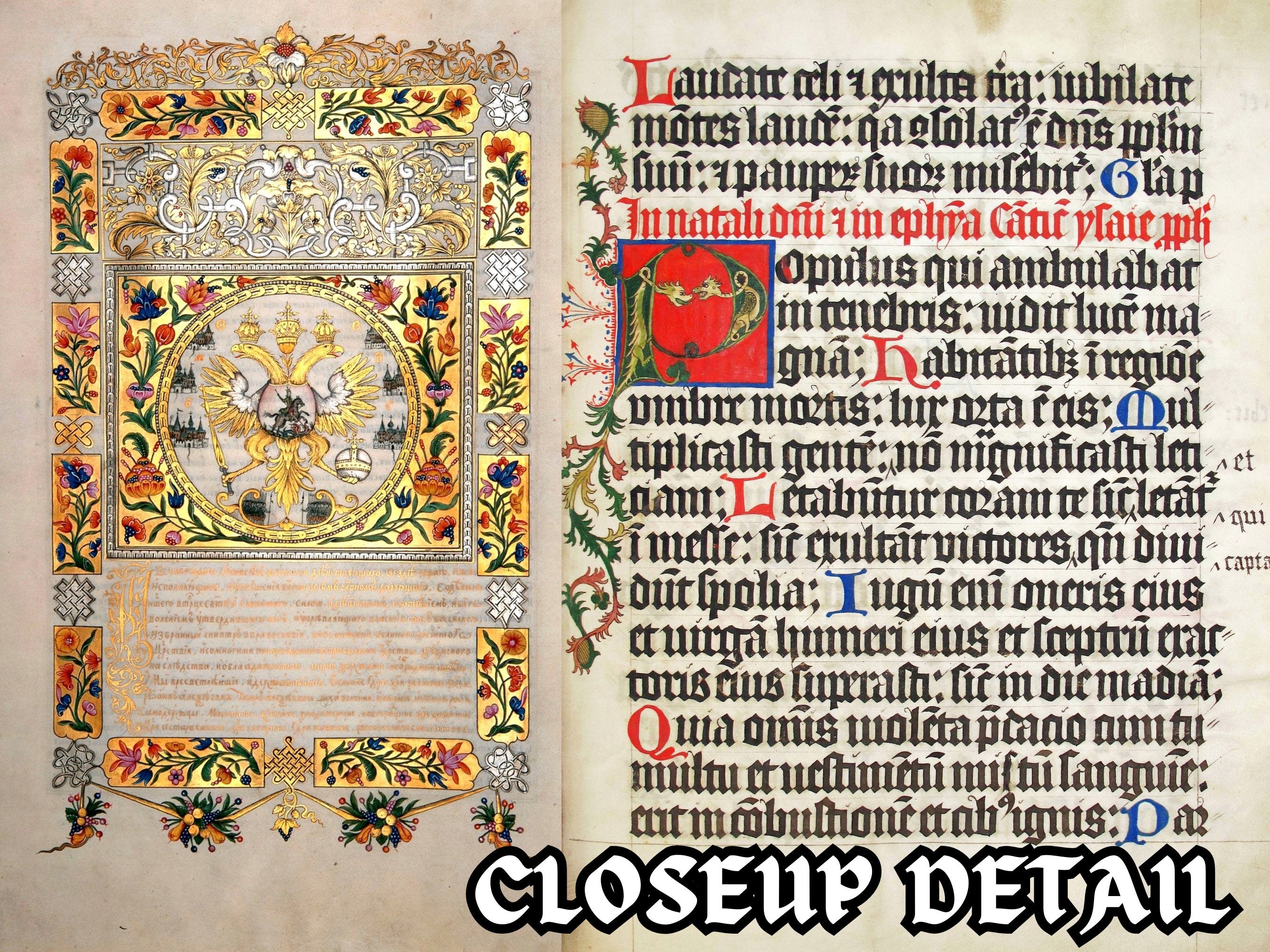 Illuminated Manuscript 36 Medieval Religious Renaissance Illustrations ...