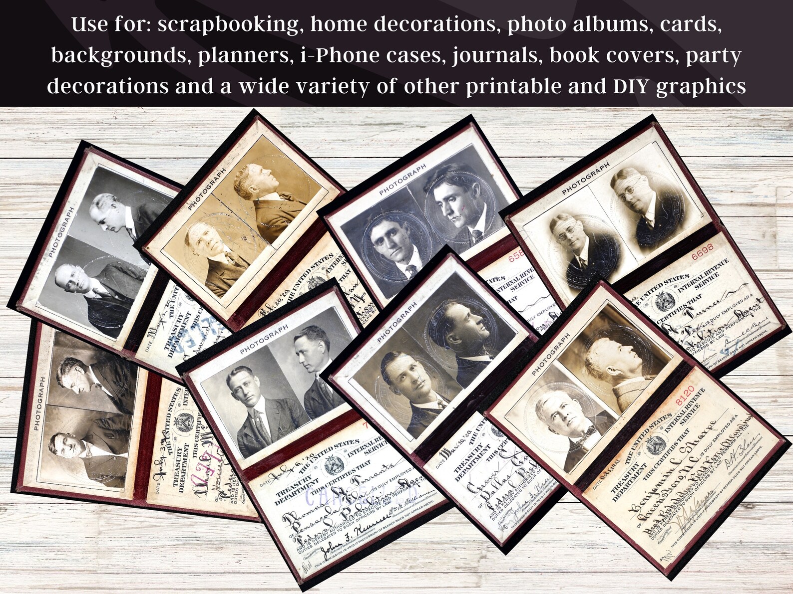 Vintage 1920s USA Federal Prohibition Agent Identity Cards HD Image V2 ...