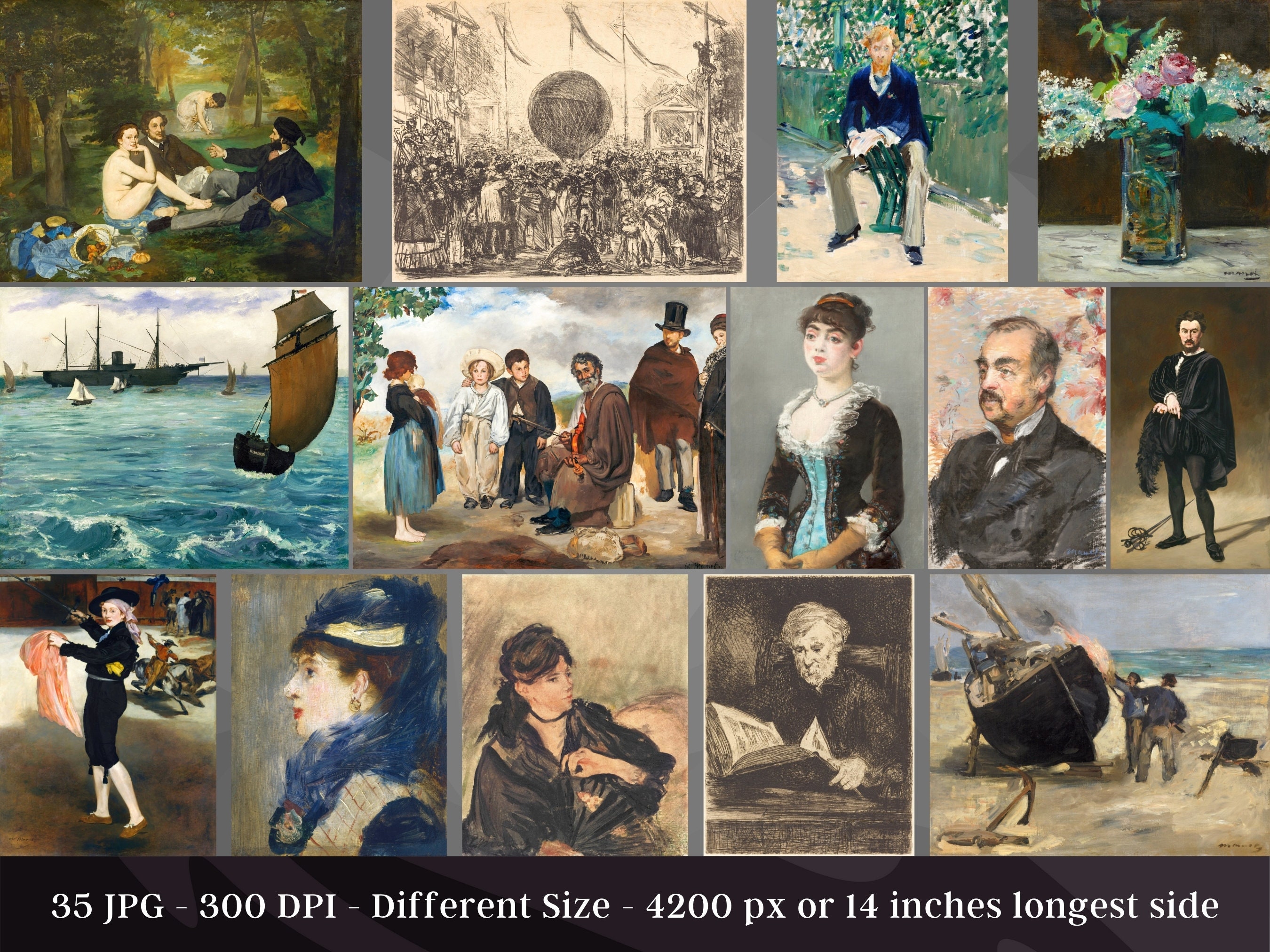 Edouard Manet Paintings 35 HQ Printable Art Decor V3 Classic - Etsy