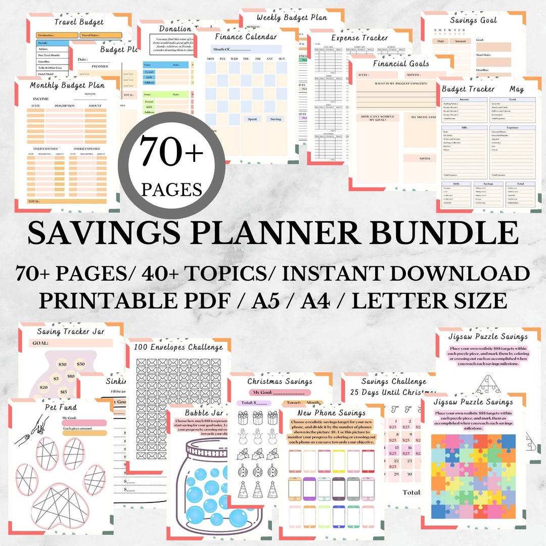 Visual Savings Tracker Printable | Savings Challenge | Valentines Day ...