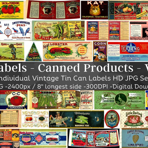 Old Can Labels - Etsy