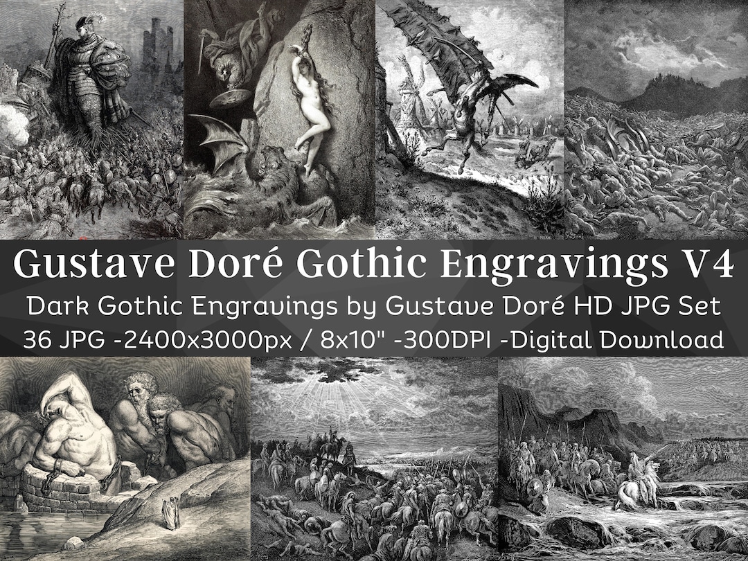 Gustave Doré Dark Gothic Engravings 36 Digital Images V4 | Dark ...