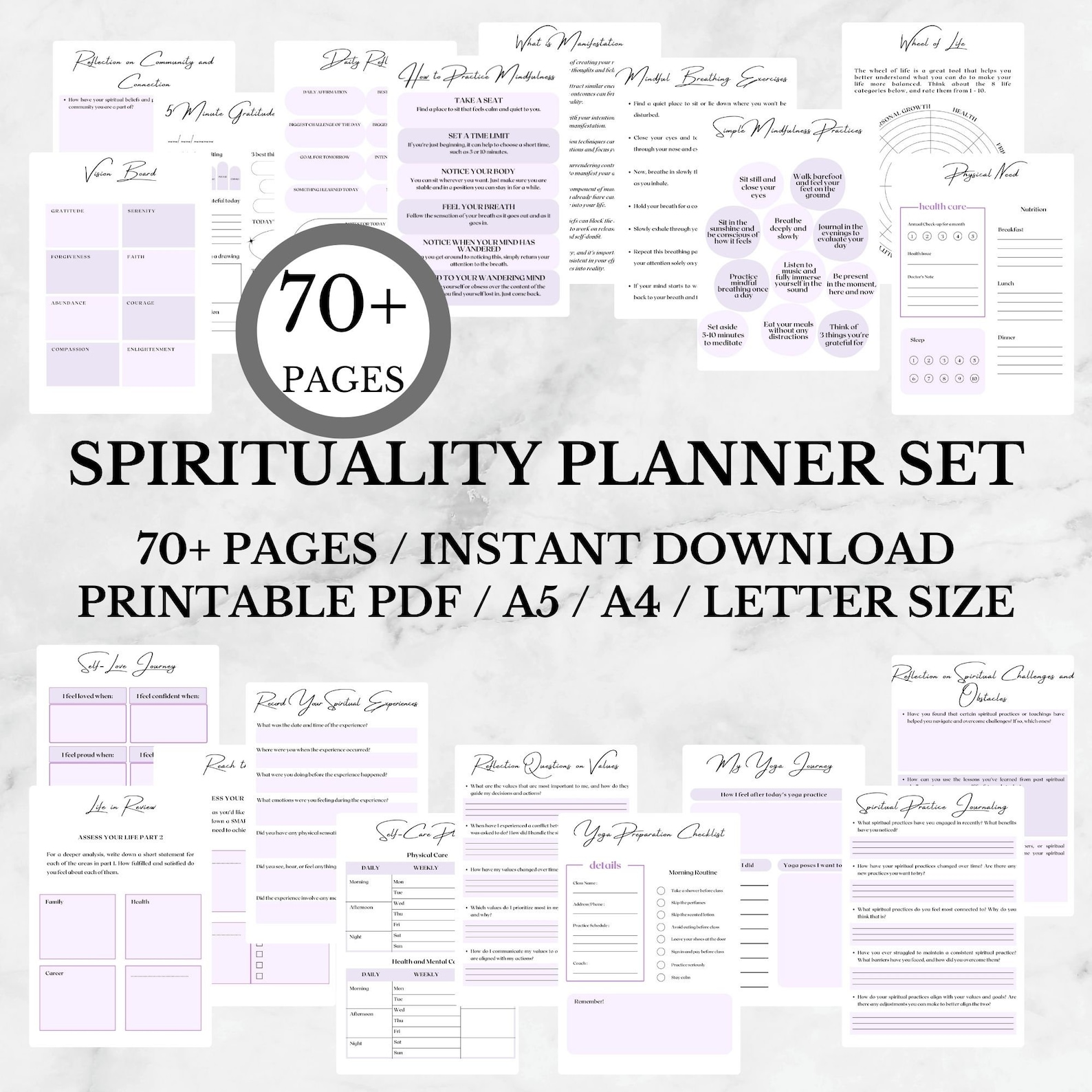 Spirituality Planner Printable Mental Health Journal Anxiety Journal ...