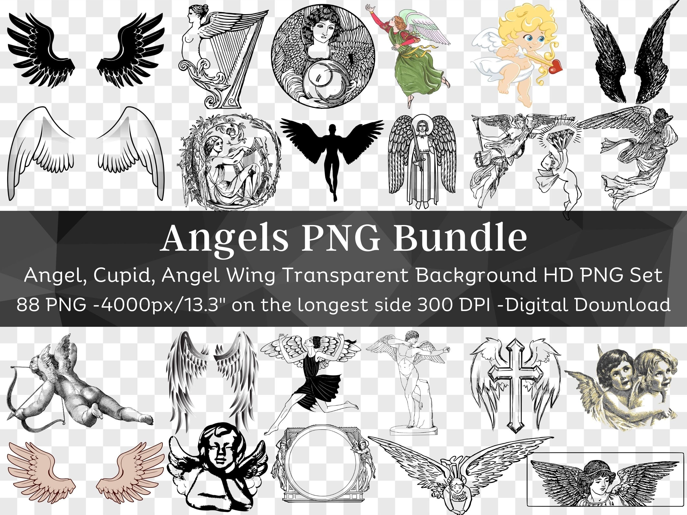 Angel Clipart 88 PNG Bundle Angel Wings, Cupid, Religious Art ...