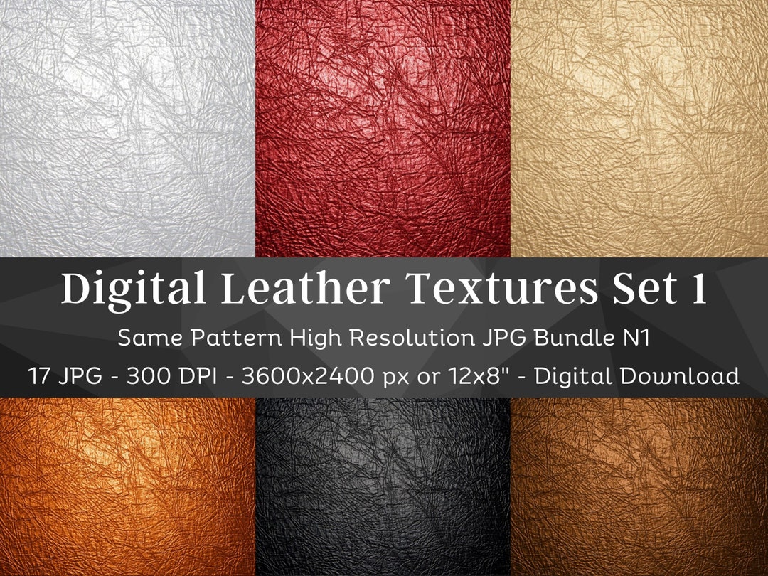 17 Digital Leather Texture | Leather Digital Paper Set 1 | Scrapbook ...