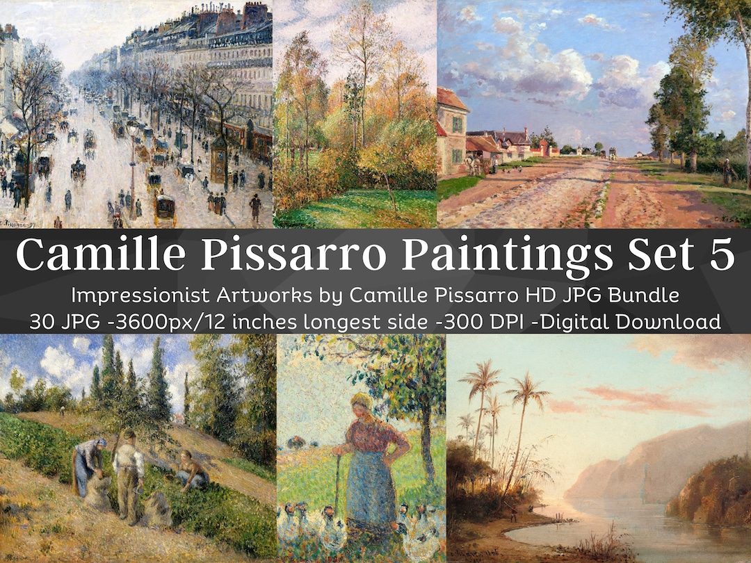 Camille Pissarro Paintings 30 HQ Printable Art Decor Set 5 | Classic ...