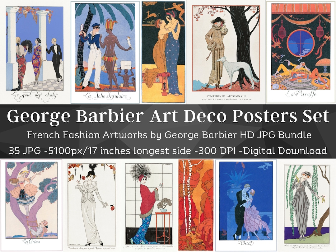 George Barbier French Art Deco Artworks & Fashion Posters Set 1| 35 JPG ...