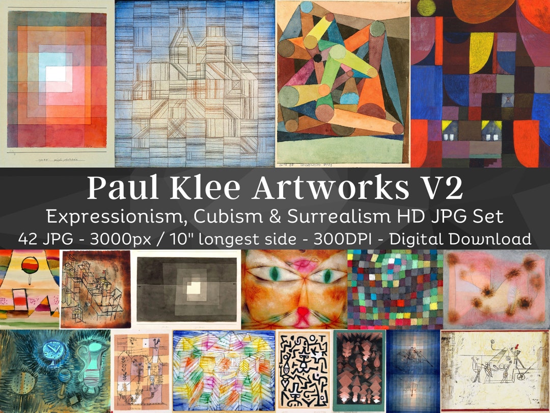 Paul Klee Paintings 42 HQ Digital Artwork Illustrations V2 | Vintage ...