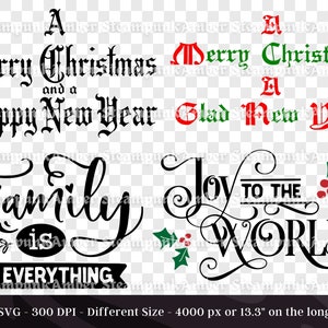 Christmas Ornament Text 21 PNG & SVG Bundle | Text for Shirt Mugs ...