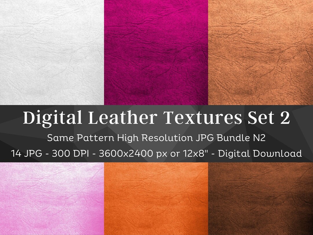 14 Digital Leather Texture | Leather Digital Paper Set 2 | Scrapbook ...