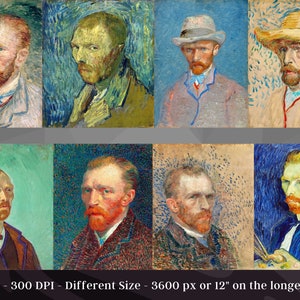 Vincent Van Gogh Self Portrait | 24 HQ Printable Art Decor Set 6 ...