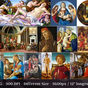 Sandro Botticelli 39 Renaissance Masterpiece Illustrations| Religious ...