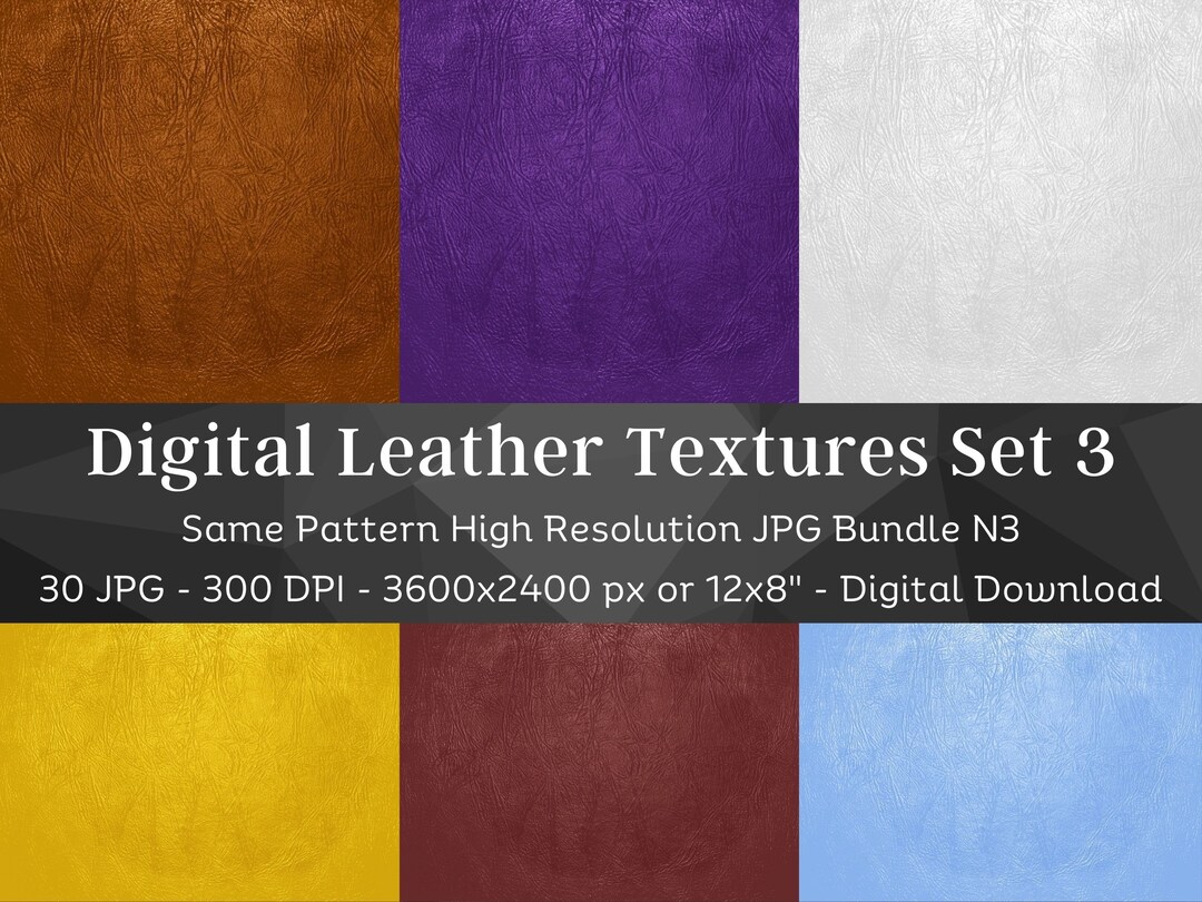 30 Digital Leather Texture | Leather Digital Paper Set 3 | Scrapbook ...