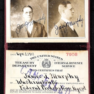 Vintage 1920s USA Federal Prohibition Agent Identity Cards HD Image V5 ...