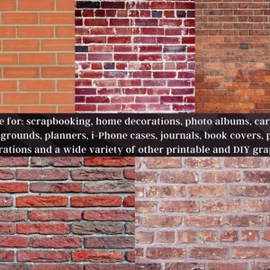 Brick Wall Digital Paper | Brick Texture Pattern Print | 21 Digital ...