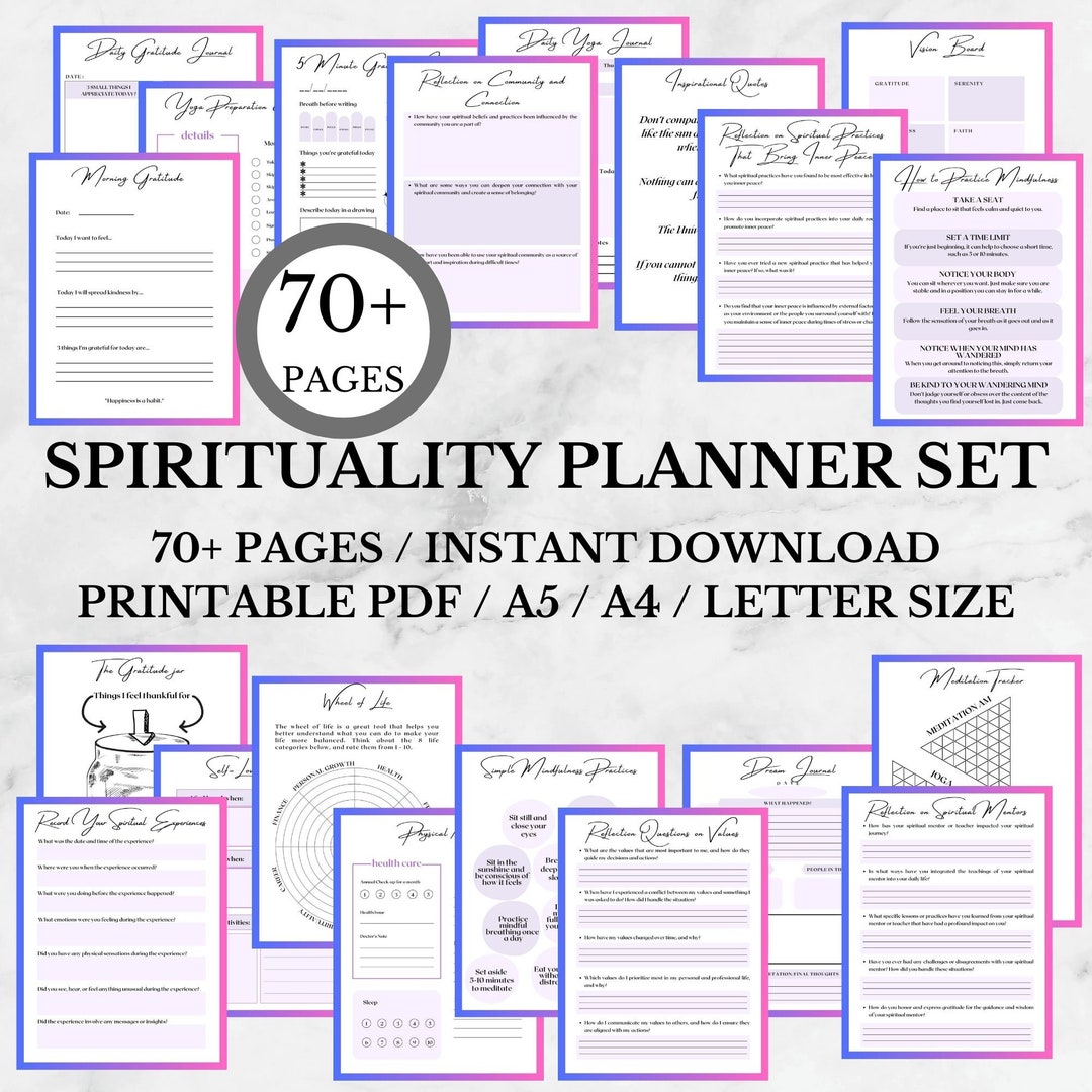 Spirituality Planner | Mental Health Journal | Religious Journal ...