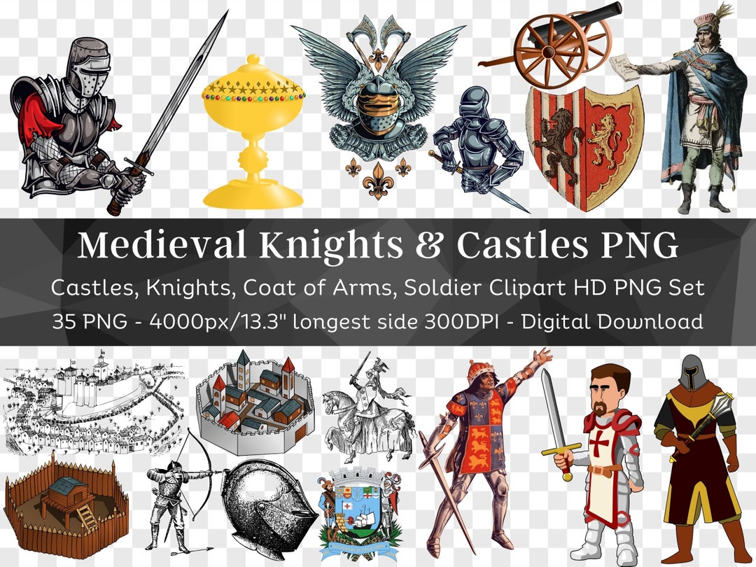 Medieval Art & Knighthood Clipart 35 PNG| Soldier, Knight, Coat of Arms ...