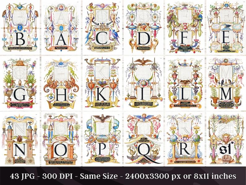 Wonderful Monuments of Calligraphy Image Bundle 43 Medieval Letters ...
