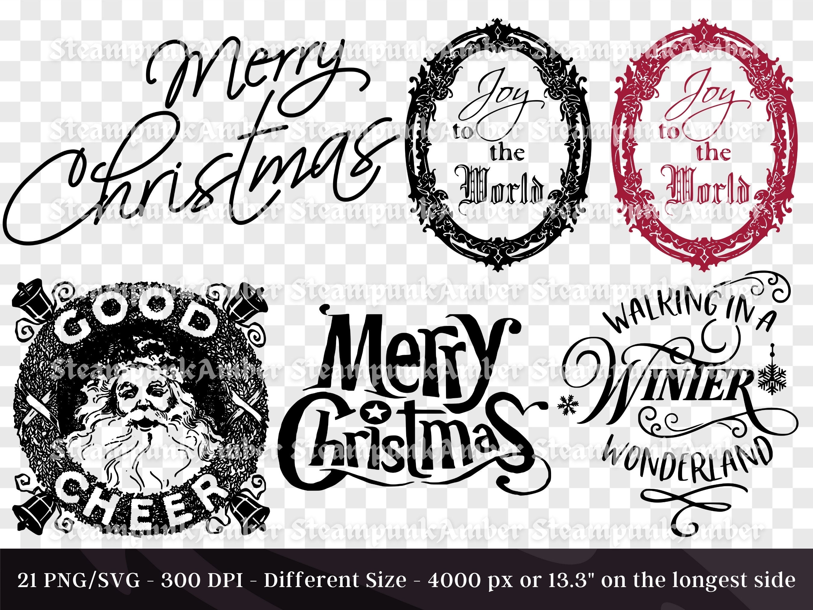 Christmas Ornament Text 21 PNG & SVG Bundle | Text for Shirt Mugs ...