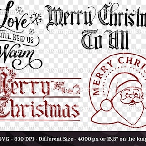 Christmas Ornament Text 21 PNG & SVG Bundle | Text for Shirt Mugs ...