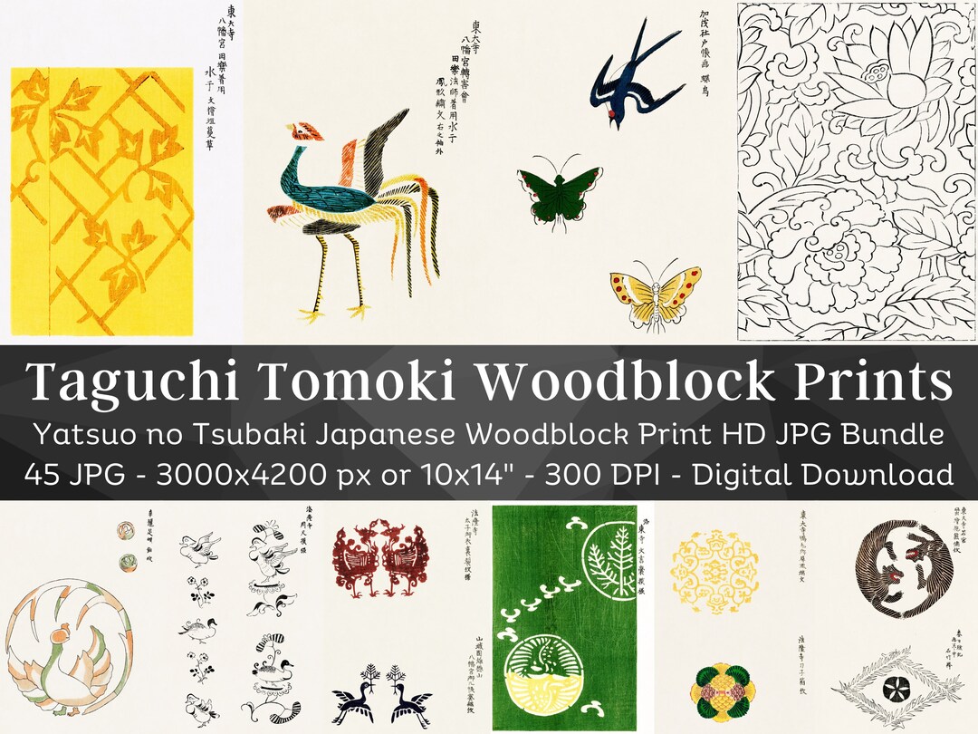 Taguchi Tomoki Woodblock Print Artwork Images 45 HQ Digital JPG Bundle ...