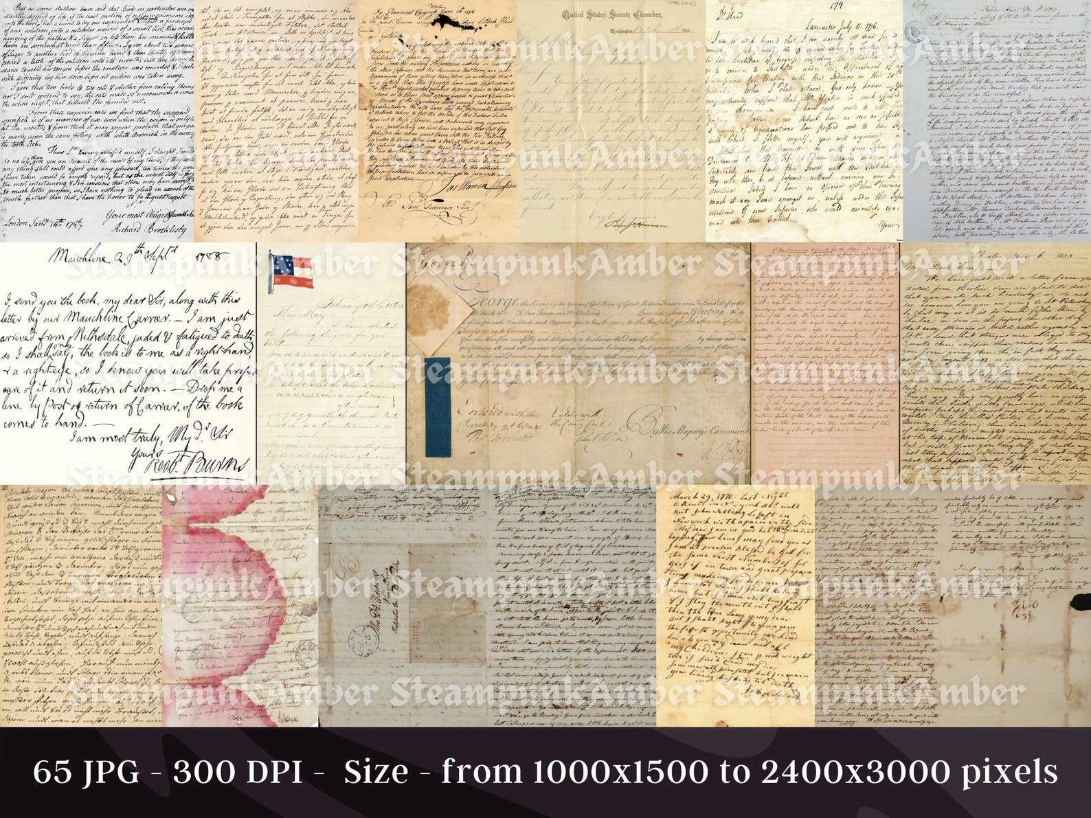 65 Vintage Handwritten Letters & Notes | Paper Bundle | Old Digital ...