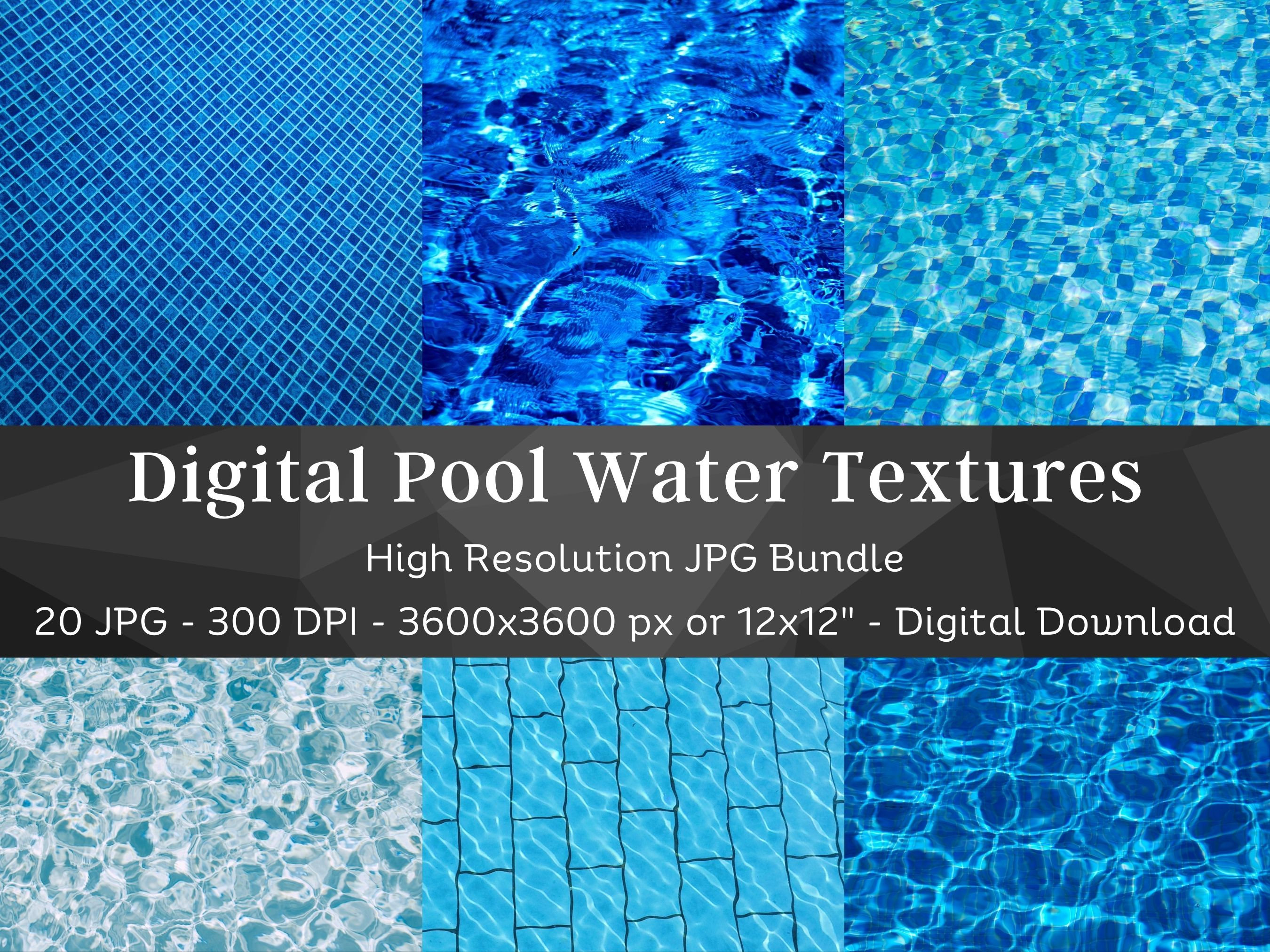 20 Digital Pool Water Texture Digital Water Paper N1 Scrapbook Pool ...