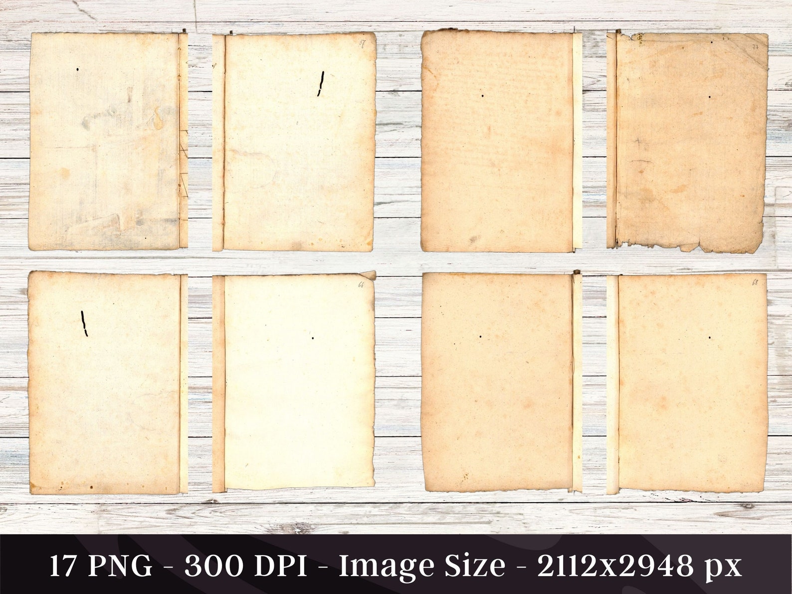 17 Vintage Codex Paper Texture | Photoshop Overlay | Aged Distressed ...