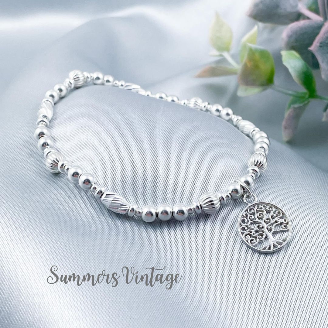 Sterling Silver Tree of Life Bracelet, Spiritual Jewellery, Luxury ...