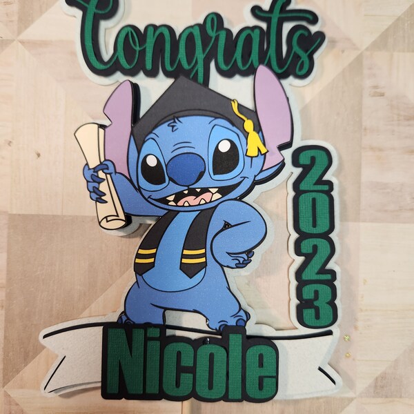 Stitch Graduation Cake Topper - Etsy