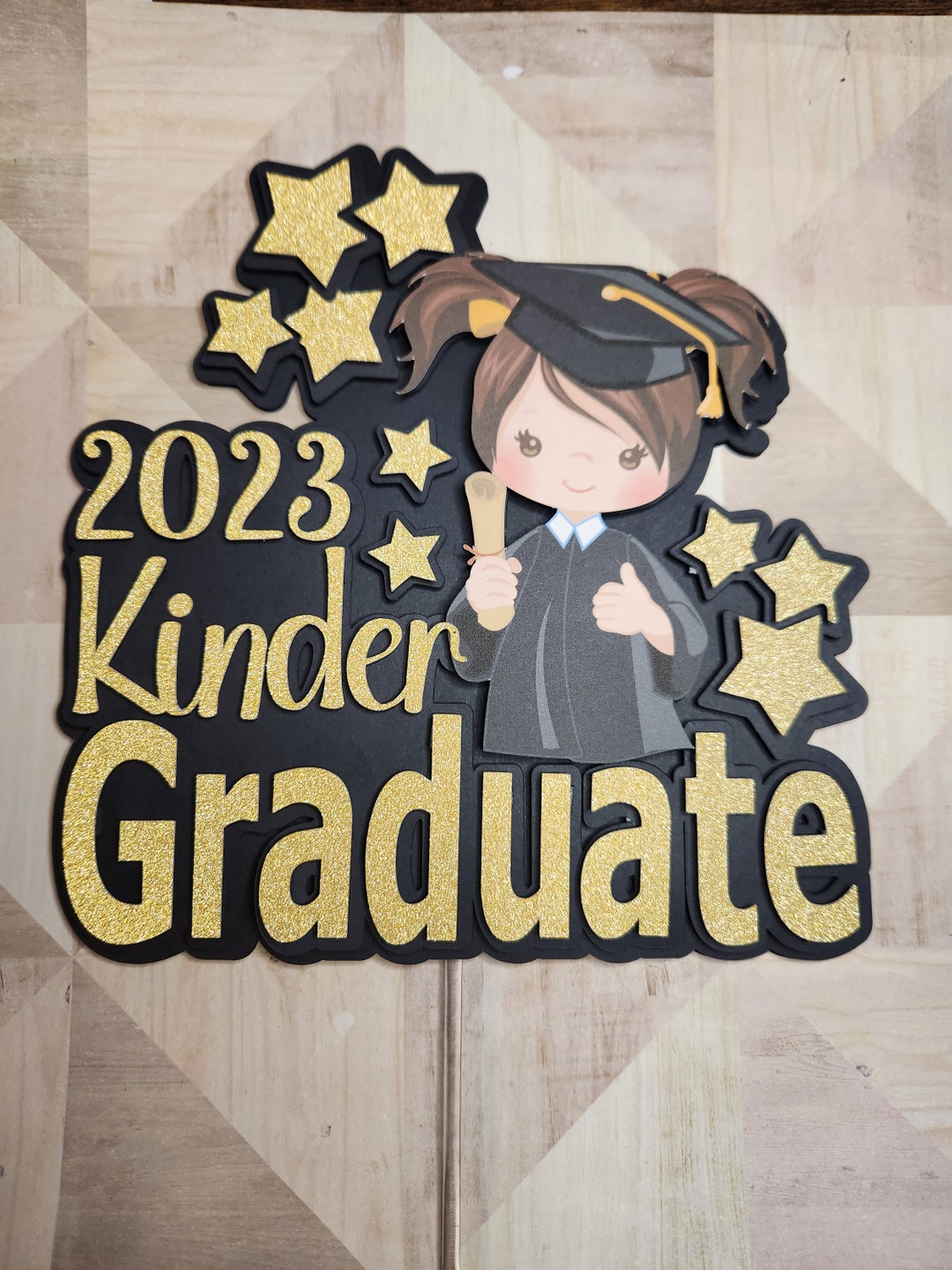 Kinder Graduation Cake Topper - Etsy