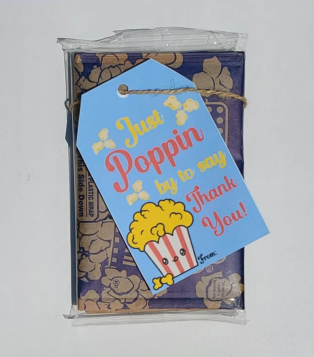 Instant Printable Thank You Popcorn Gift Tag Download - Etsy