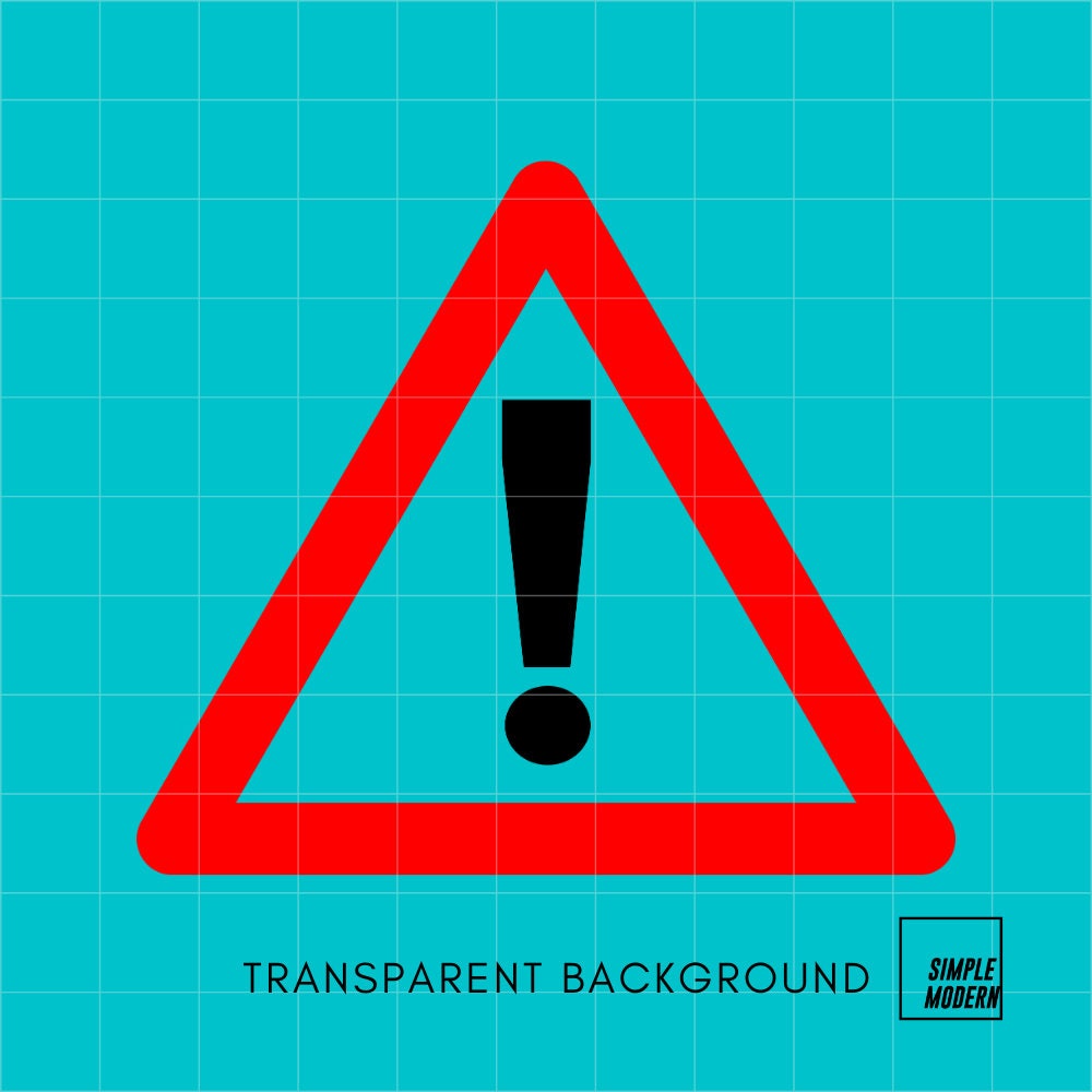 Warning Sign SVG for Cutting and Printable, Instant Download Simple ...
