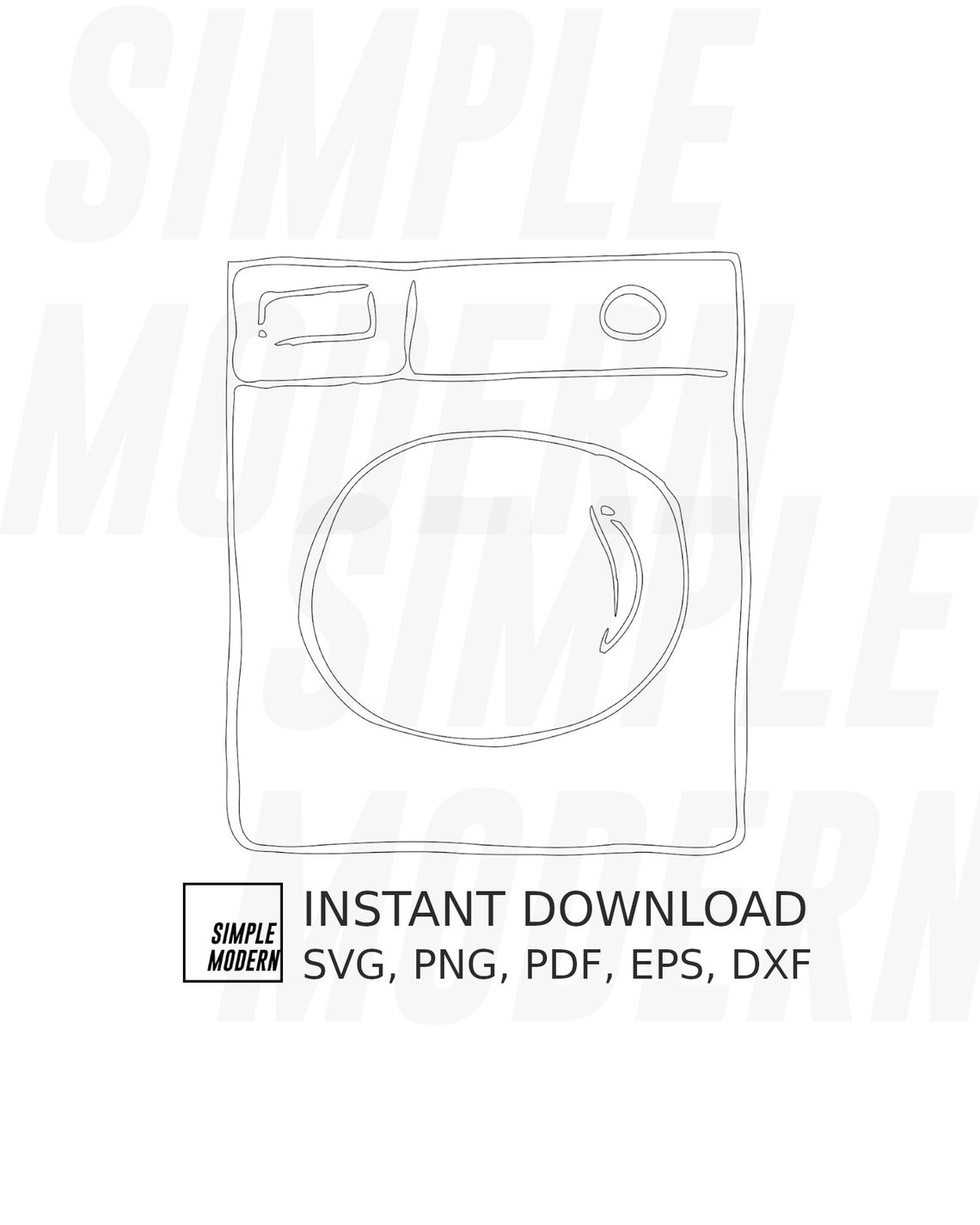 Washing Machine SVG, Washer Outline Illustration Drawing, Laundry Svg ...
