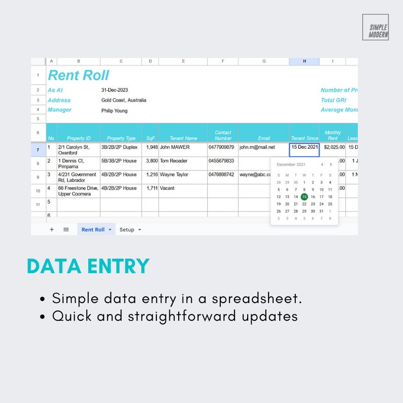 Rent Roll Template Google Sheets Spreadsheet, Instant Download ...
