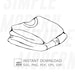 Digital Download Folded Clothes SVG, Black and White Laundry Drawing ...