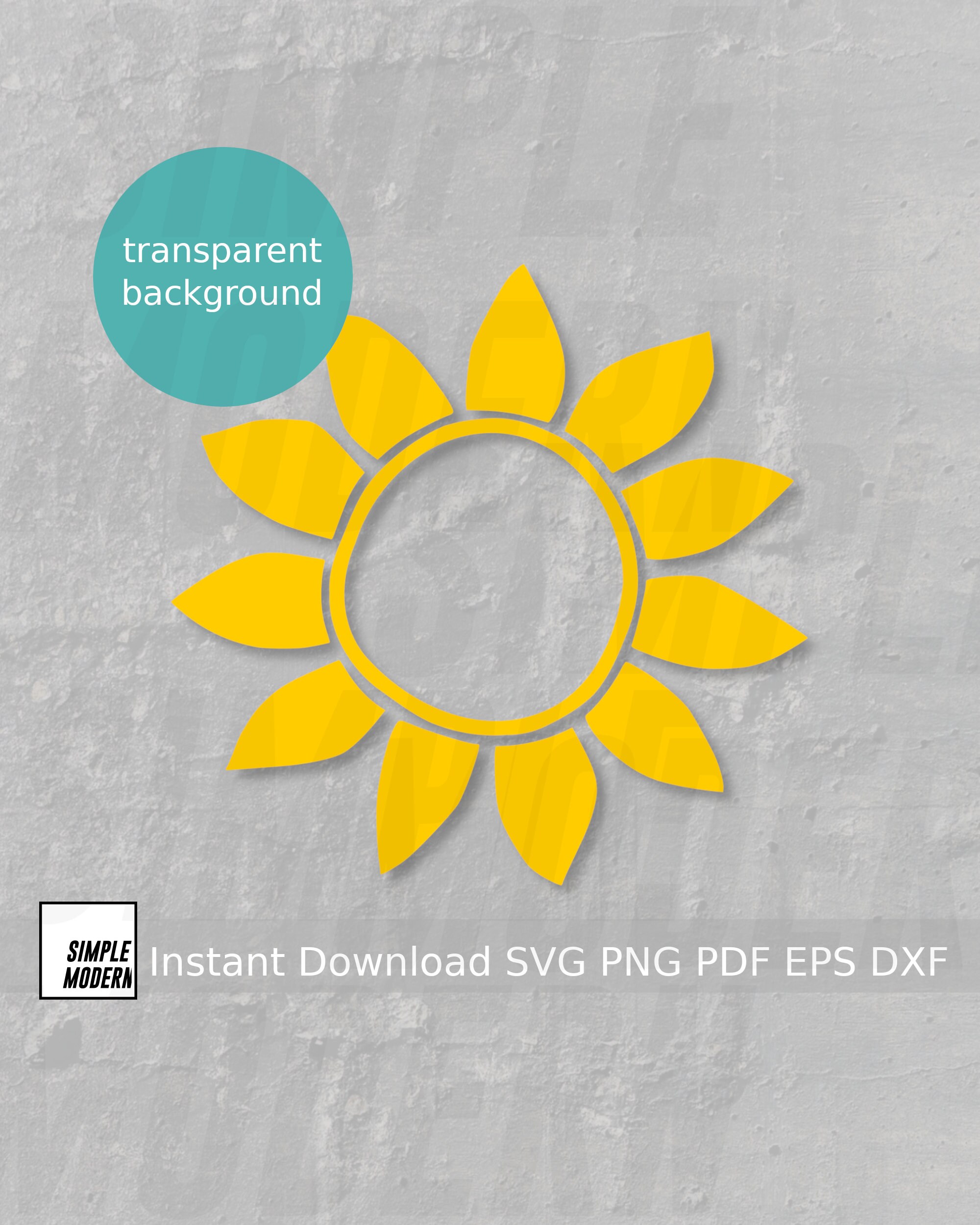 Hand Drawn Unique Sunflower SVG Files for Cutting Instant - Etsy