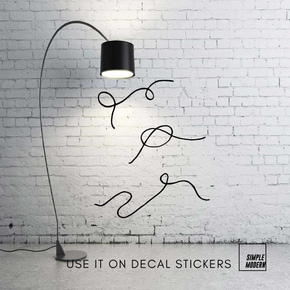 Hand Drawn String SVG, A Piece of String Simple Line Drawing, Instant ...