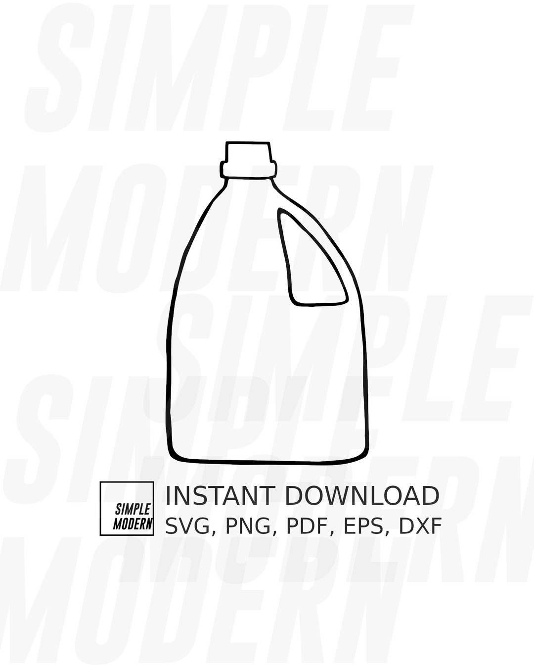 Hand-drawn Laundry Detergent Bottle SVG File, Fabric Softener Container ...