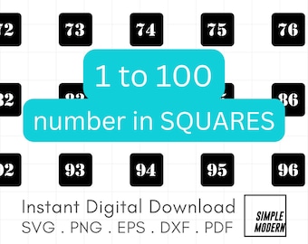 1 to 100 Number SVG, Digits in Circles, Instant Digital Download Number ...