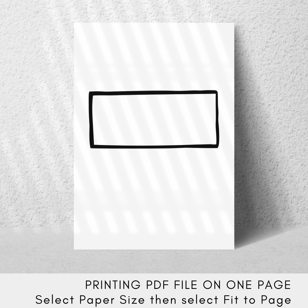 Hand Drawn Rectangle SVG, Geometric Shape Drawing Outline, Instant ...