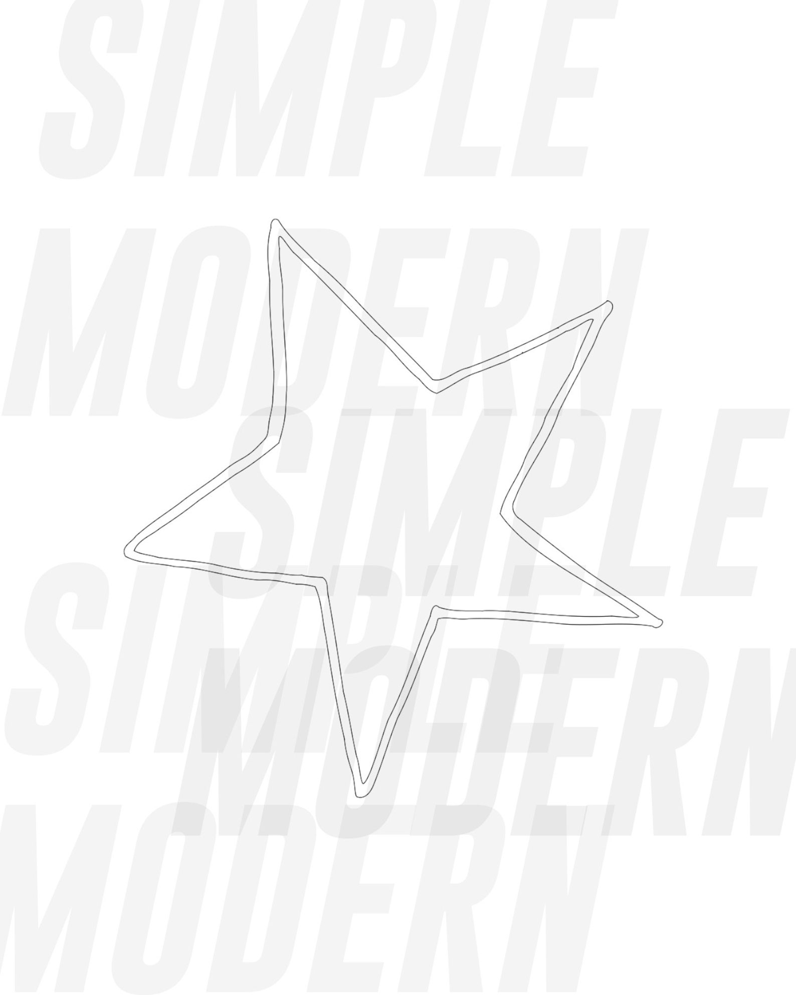 Hand Drawn Star SVG File, Star Clipart, Star Silhouette, Star Symbol ...