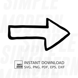 Set of Hand-drawn Arrow Svg File for Cricut Cutting, Arrow Clip Art ...