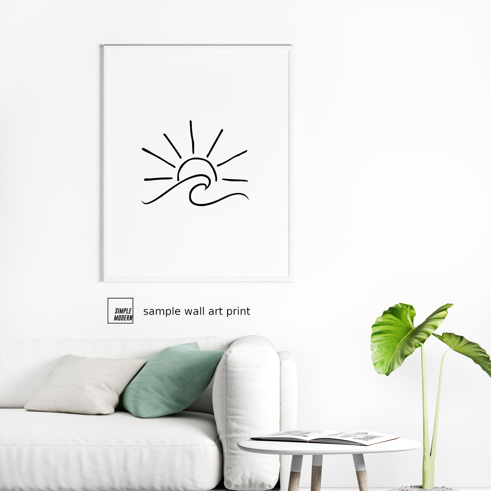 Hand-drawn Sun Wave SVG, Simple and Clean Line Drawing, Instant ...