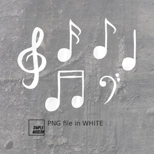 Bundle of Hand Written Music Notes SVG Files for Cutting, Brush ...