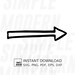 Set of Hand-drawn Arrow Svg File for Cricut Cutting, Arrow Clip Art ...