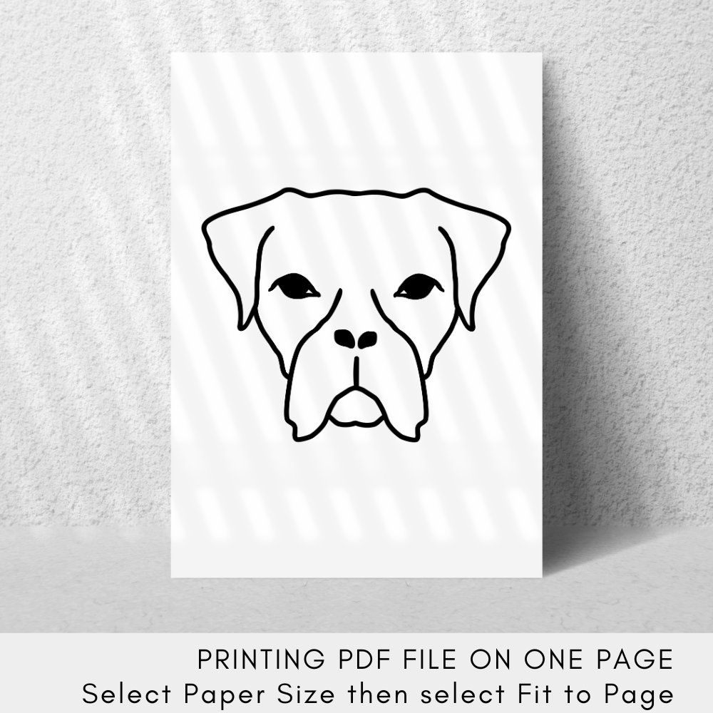 Dog Face SVG Files, Simple Outline French Bulldog Drawing Vector File ...