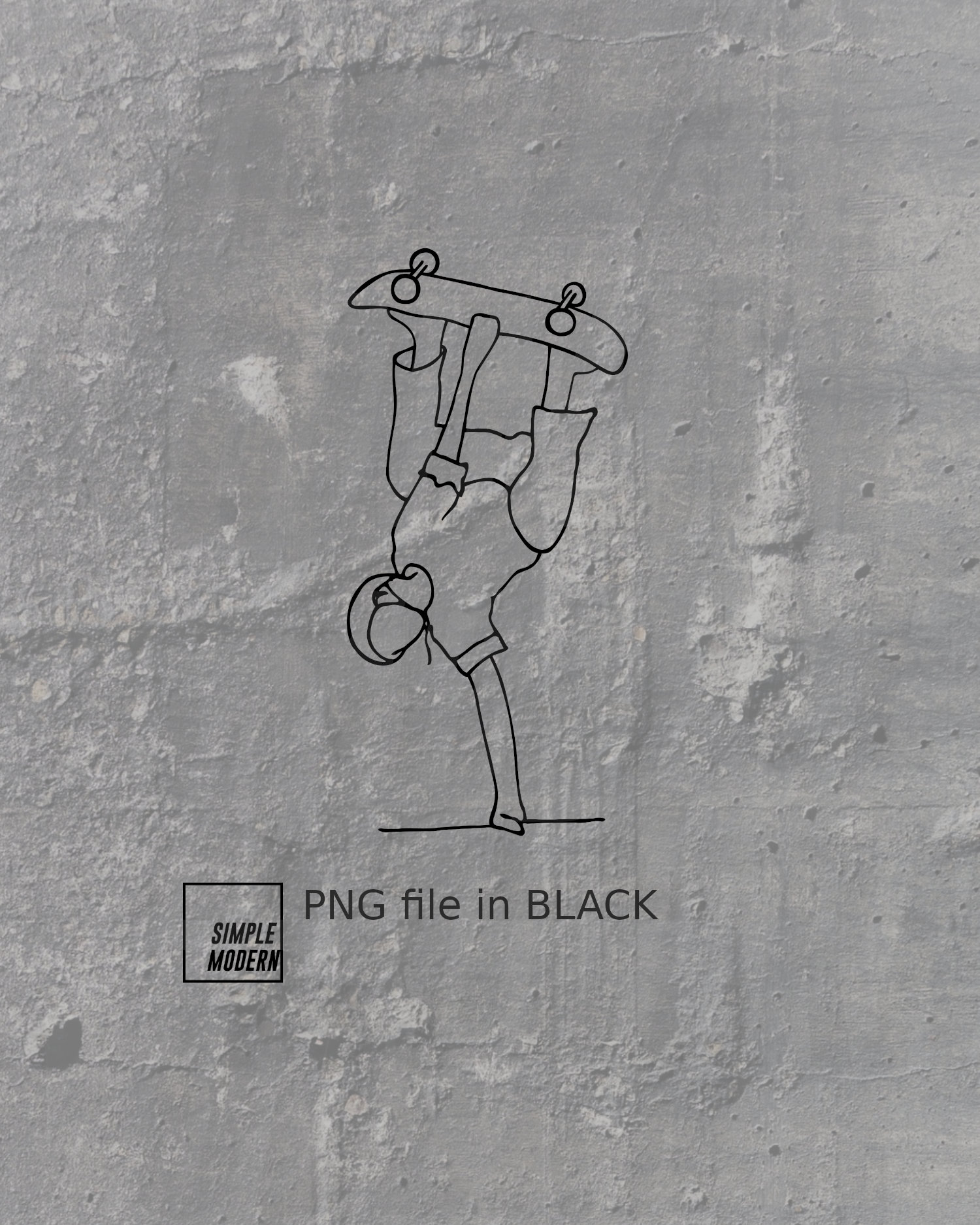 Invert Skateboarding Line Drawing SVG Digital Download, Skater Grab ...