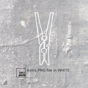 Laundry Peg SVG, Clip for Hanging Clothes on Drying Line, Hand-drawn ...